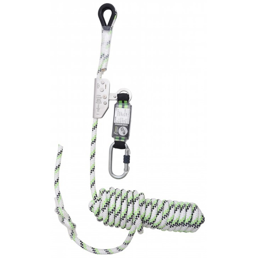 Kratos FA2010210 Guided Type Fall Arrester c/w 10mtr Kernmantle Rope ...